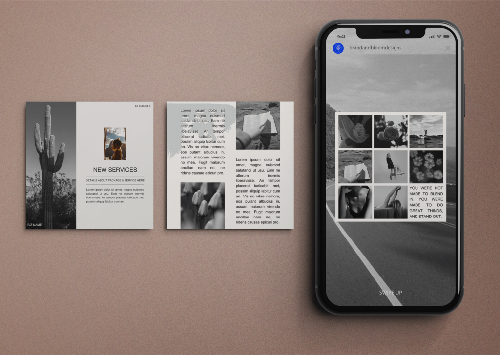 Editorial Instagram Canva Template Pack Bundle | Brand & Bloom